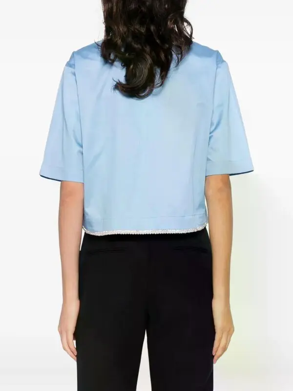Sandro Beaded Lapel Collar Shirt
