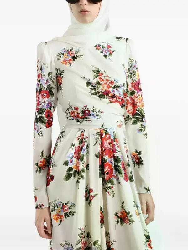 Dolce & Gabbana Flower Bouquet-print Maxi Dress