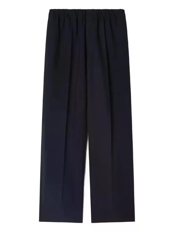 Sandro Elasticated Waist Wide-leg Trousers - Blue