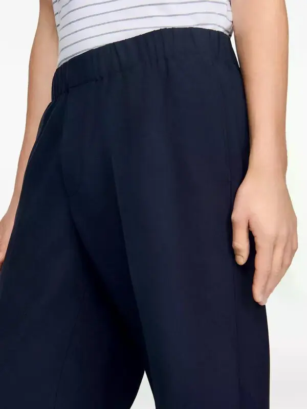 Sandro Elasticated Waist Wide-leg Trousers - Blue