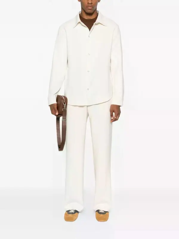 Sandro Long-sleeved Jersey Shirt - Neutrals