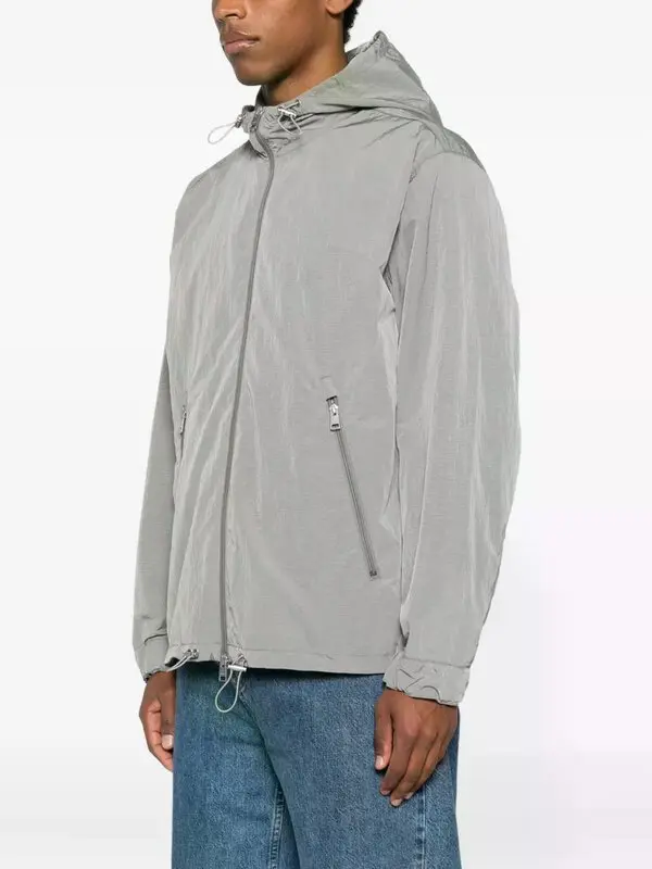 Sandro Hooded Jacket With Drawstrings - Grey
