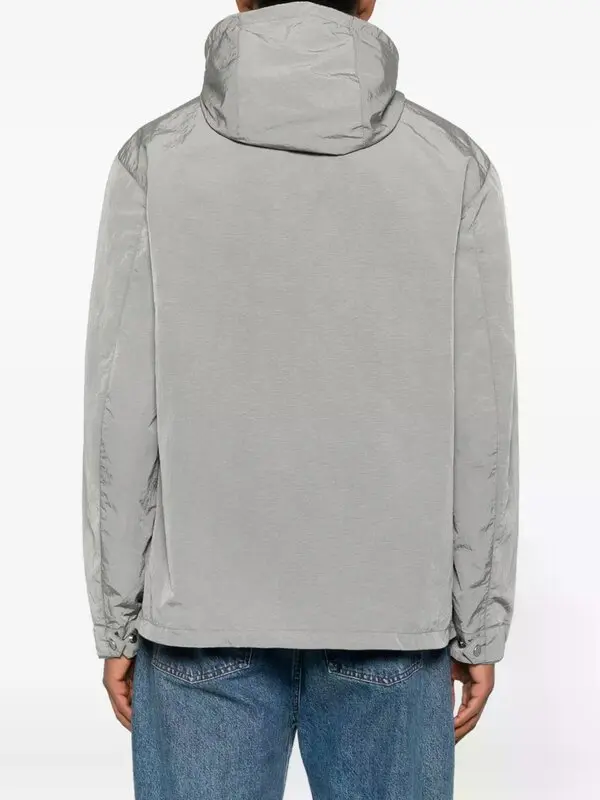 Sandro Hooded Jacket With Drawstrings - Grey