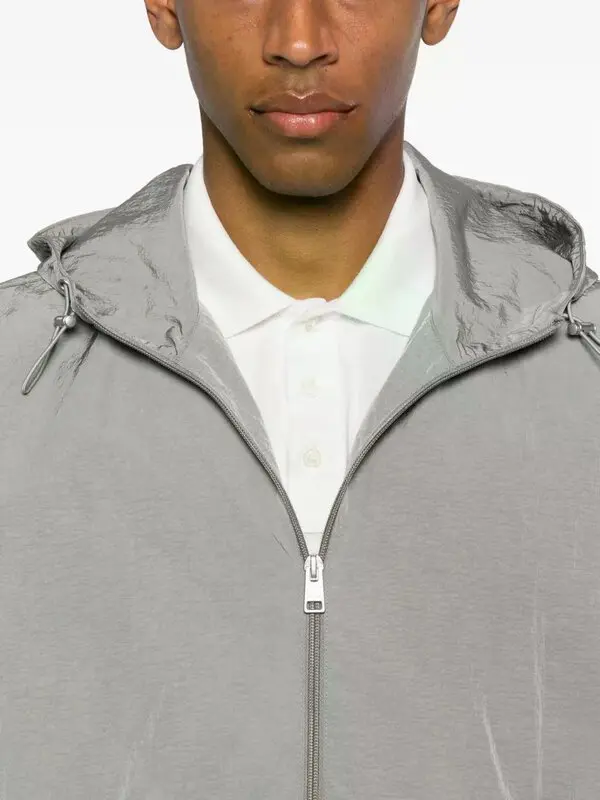 Sandro Hooded Jacket With Drawstrings - Grey
