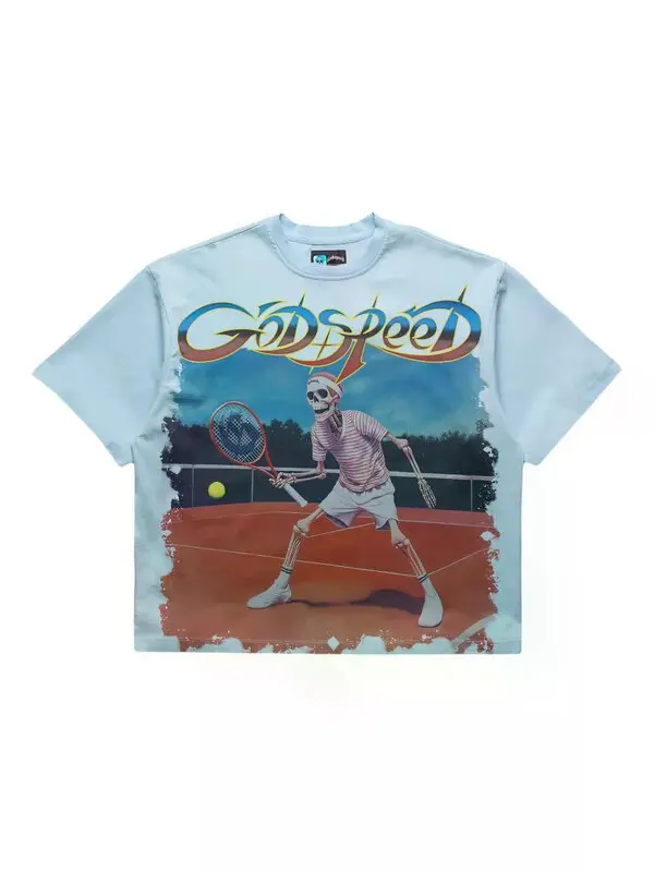 GODSPEED Top Spin Graphic T-shirt - Blue