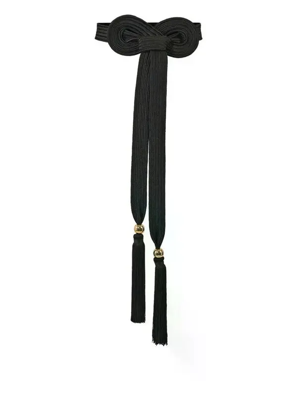 Carolina Herrera Satin Rope Belt - Black