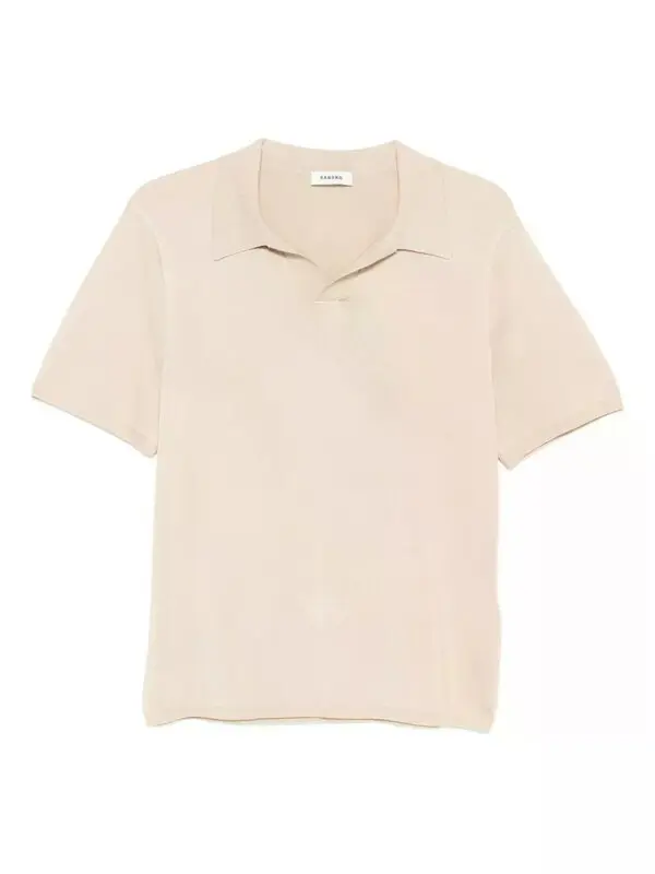 Sandro Short-sleeved V-neck Polo Shirt - Neutrals