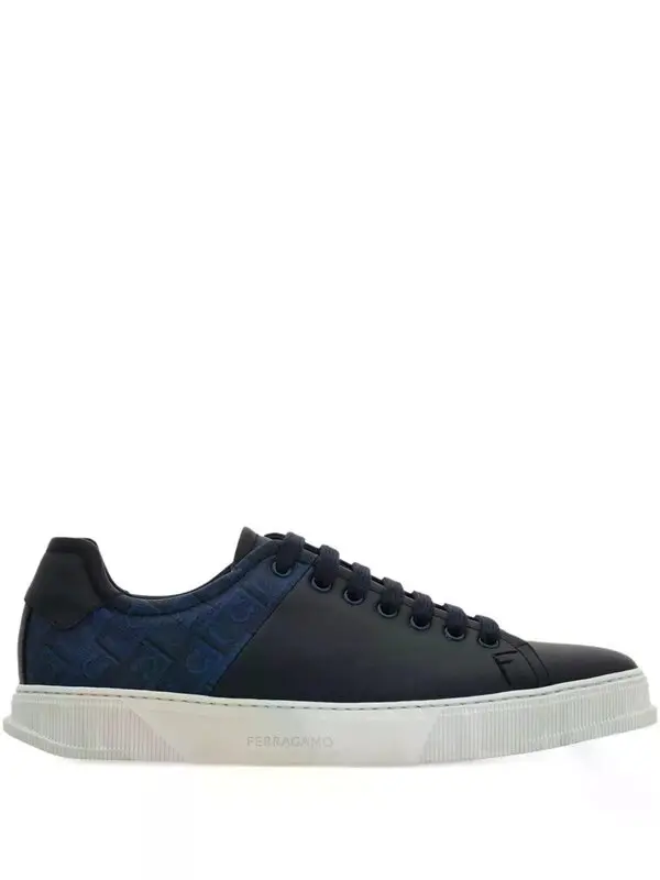 FERRAGAMO Logo-print Leather Sneakers
