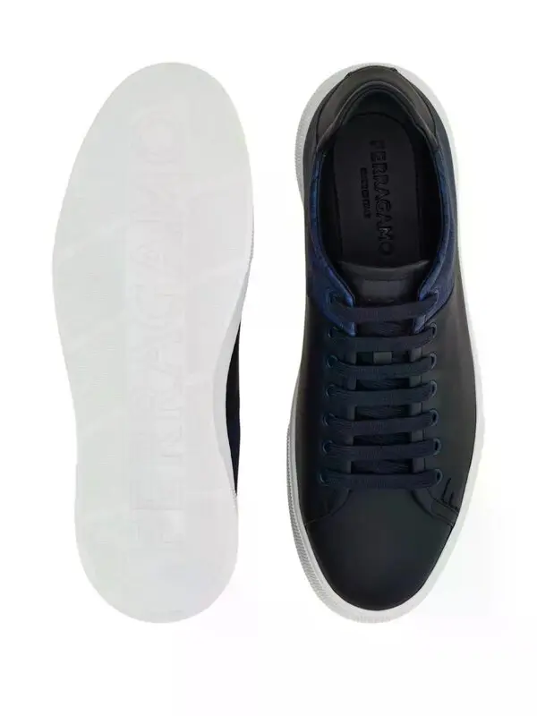 FERRAGAMO Logo-print Leather Sneakers
