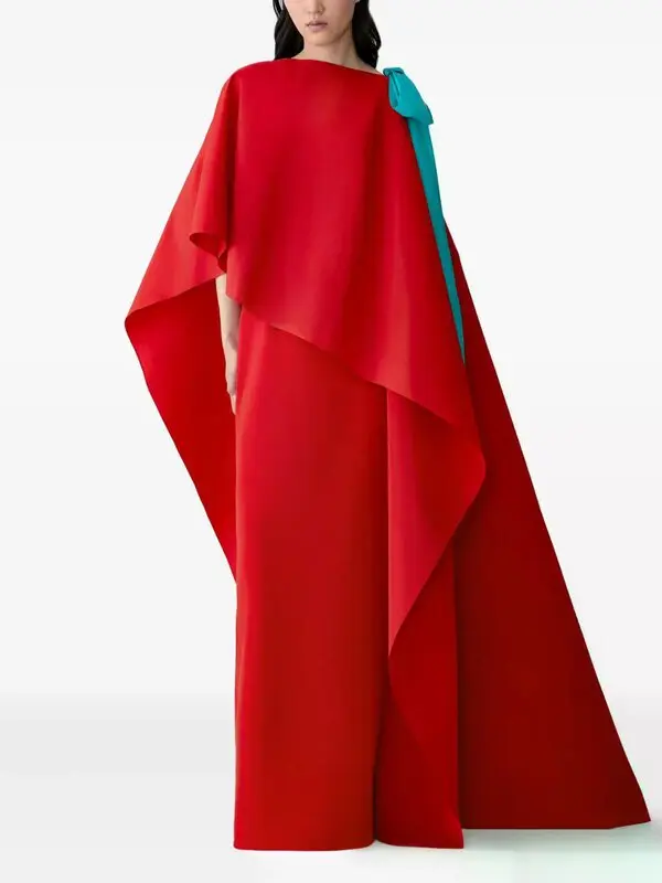 Carolina Herrera Column Gown With Cape