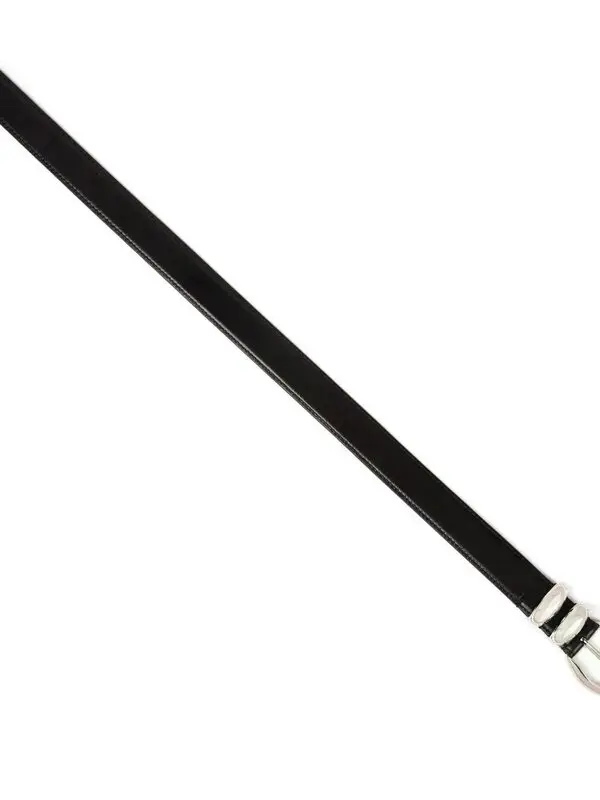 Sandro Smooth Leather Belt With Metal Buckle - Black
