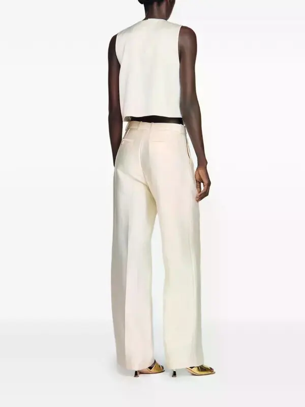 Sandro Satin-effect Bow Detail Crop Top - Neutrals