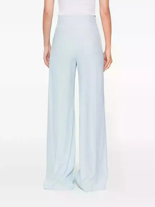 Sandro Striped Sequin Wide-leg Trousers - Blue