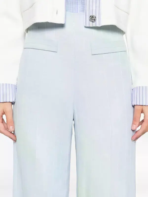 Sandro Striped Sequin Wide-leg Trousers - Blue