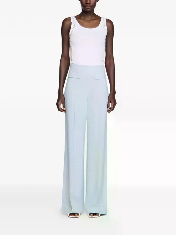 Sandro Striped Sequin Wide-leg Trousers - Blue