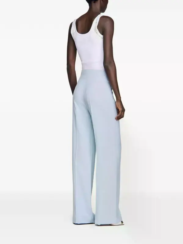 Sandro Striped Sequin Wide-leg Trousers - Blue