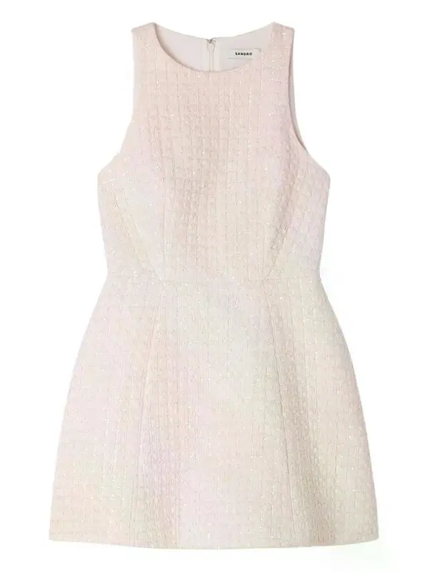 Sandro Sequin Tweed Mini Dress