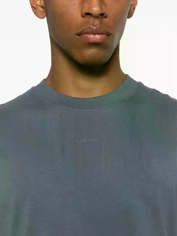 Sandro Cotton T-shirt - Blue