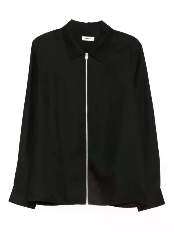 Sandro Zip-fastening Shirt - Black