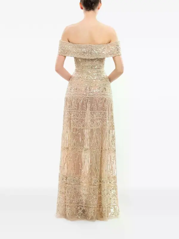 SAIID KOBEISY Beaded Maxi Dress