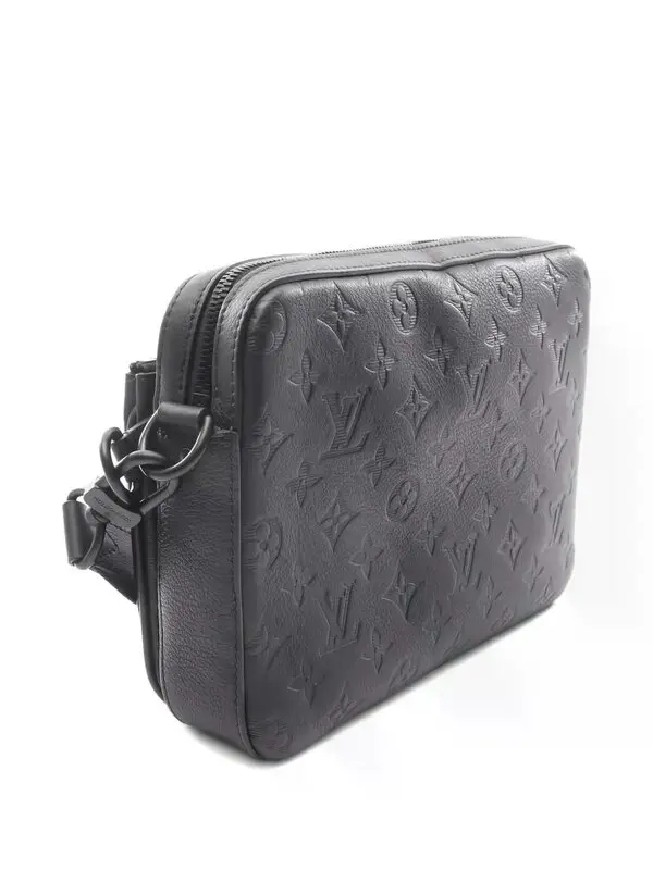 LOUIS VUITTON Monogram-debossed Shoulder Bag - Black