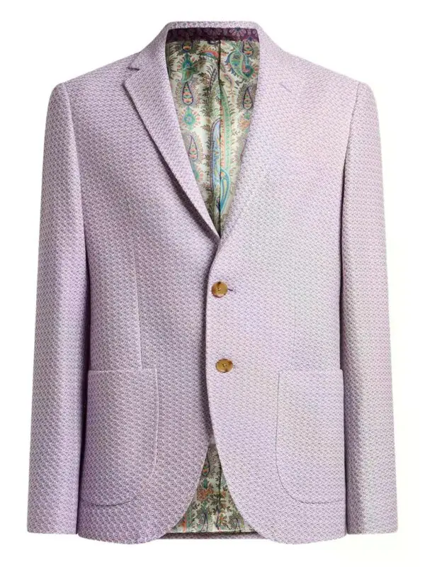 Etro Cotton Jersey Blazer - Purple