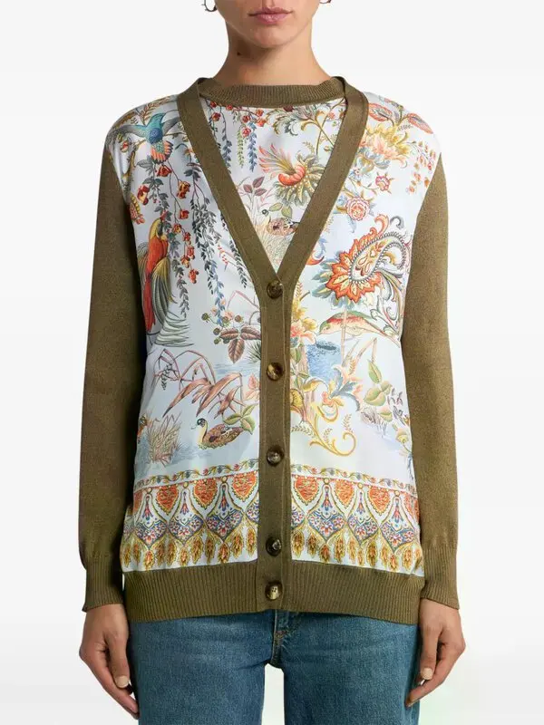 Etro Floral Insert Cardigan