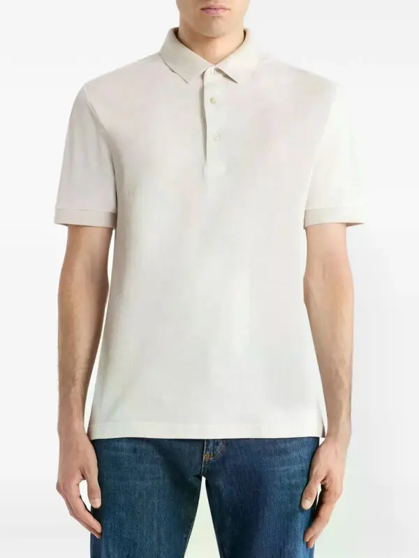 Etro Arnica-motif Cotton Polo Shirt