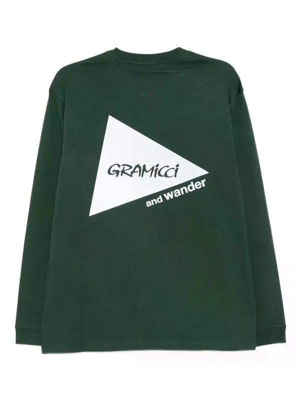 AND WANDER Gramicci Backprint Ls Tshirt