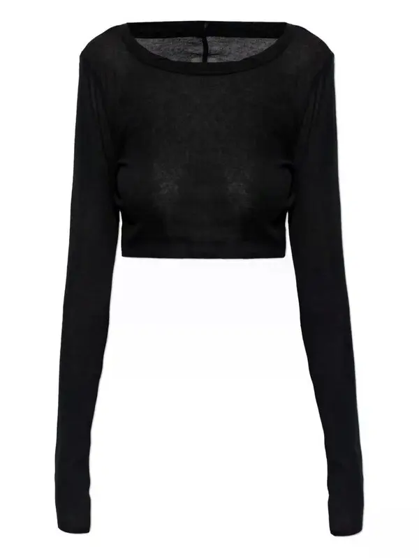 Rick Owens Long-sleeve Crop Top