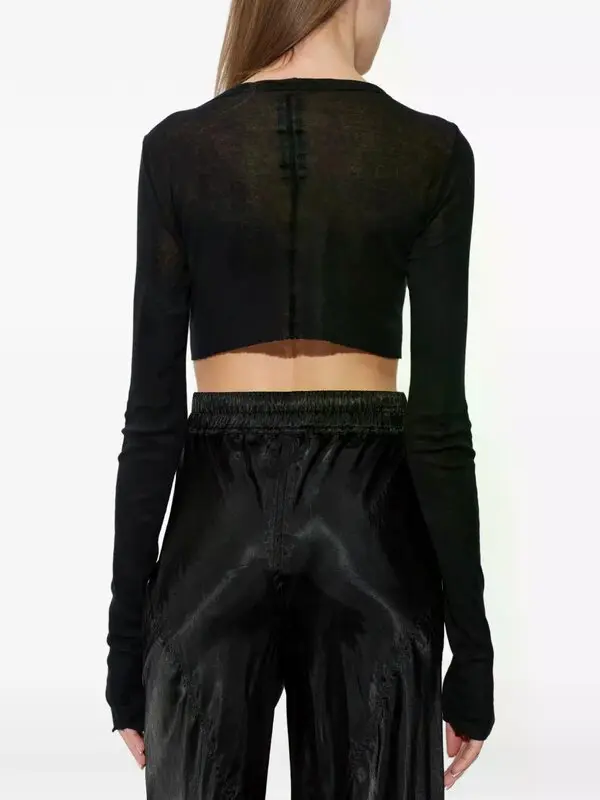Rick Owens Long-sleeve Crop Top