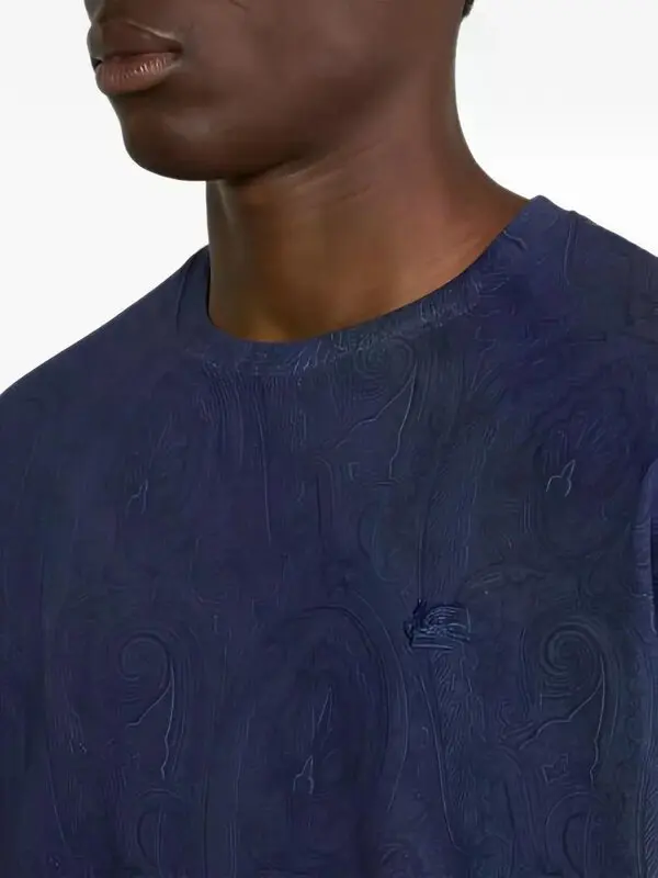 Etro Cotton T-shirt With Arnica Motif