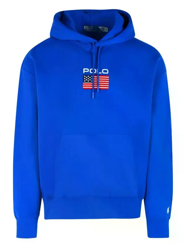 Polo Ralph Lauren Logo-embroidered Hoodie - Blue