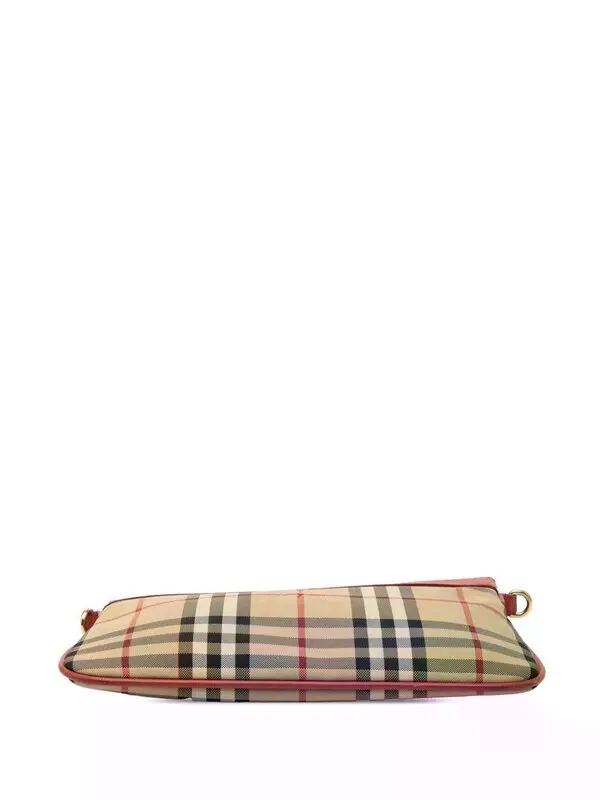 Burberry Haymarket Check Canvas Peyton Crossbody Bag - Brown