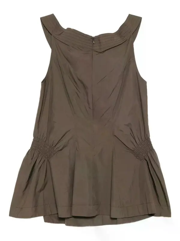 LOW CLASSIC Shirred Blouse Top - Green
