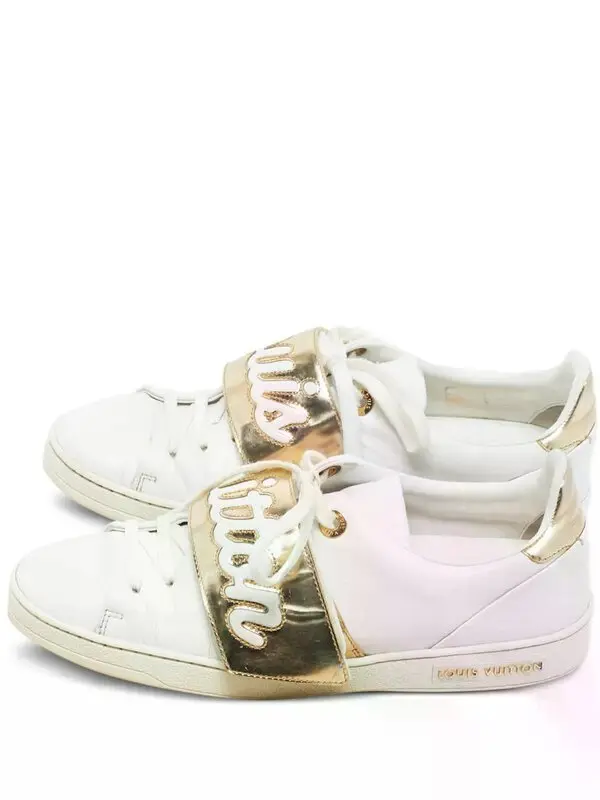 LOUIS VUITTON Frontrow Leather Sneakers - White