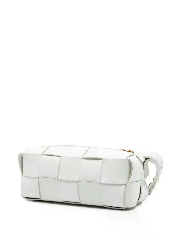 Bottega Veneta Small Intrecciato Brick Cassette Shoulder Bag - White