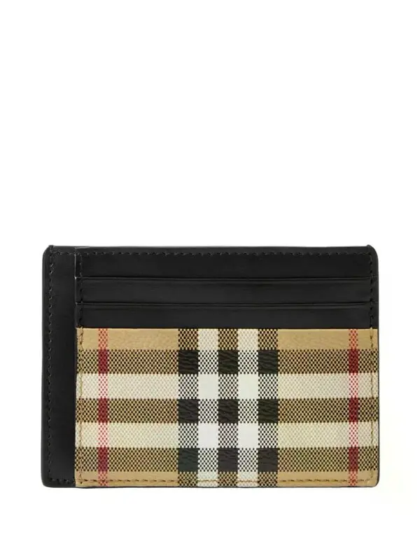 Burberry Check Card Holder - Neutrals