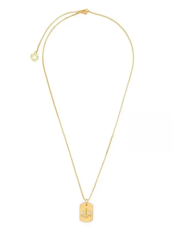 Maje Libra-motif Pendant Necklace - Gold