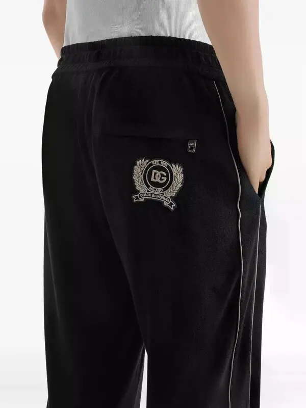 Dolce & Gabbana Terry-cloth Track Pants - Black