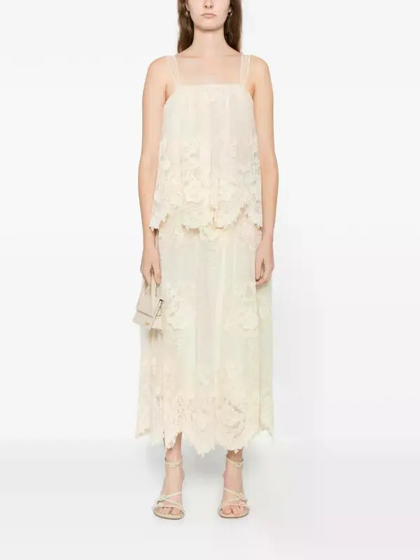 zimmermann floral embroidered dress Zimmermann Patience Embroidered Tie Shoulder Cami Midi Dress main image 0