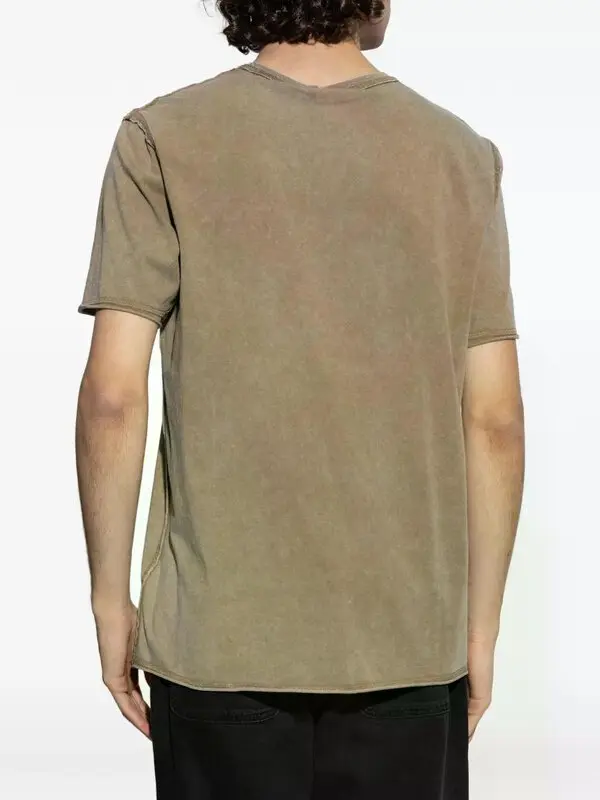 DIESEL® Acid-wash T-shirt With Raw Edges - Neutrals