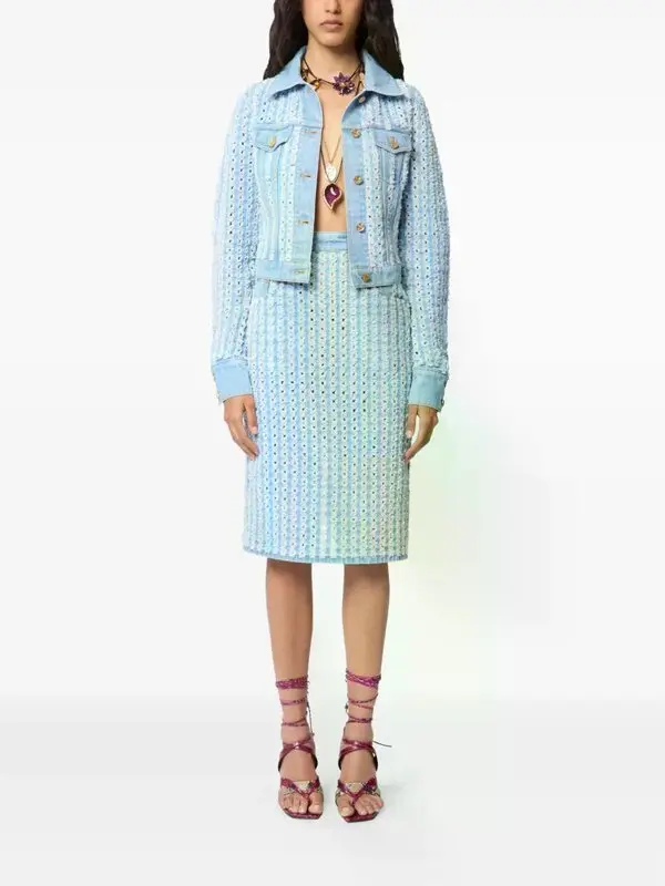 Nina Ricci Midi Denim Skirt
