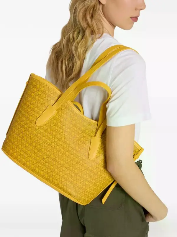 COCCINELLE Monogram Straps Tote Bag - Yellow