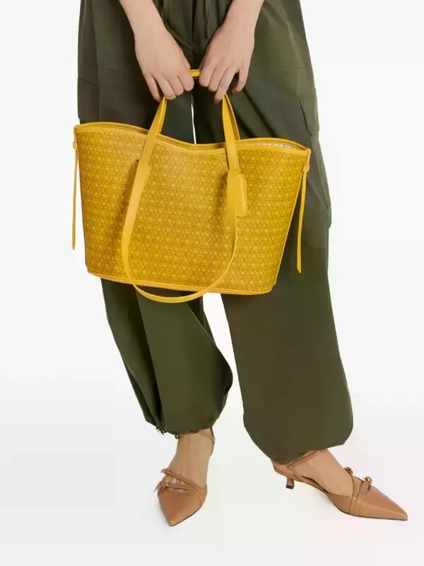 COCCINELLE Monogram Straps Tote Bag - Yellow