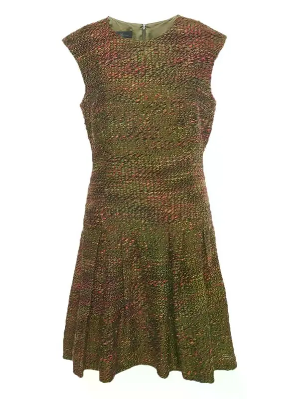 Carolina Herrera Marl-knit Sleeveless Dress - Green
