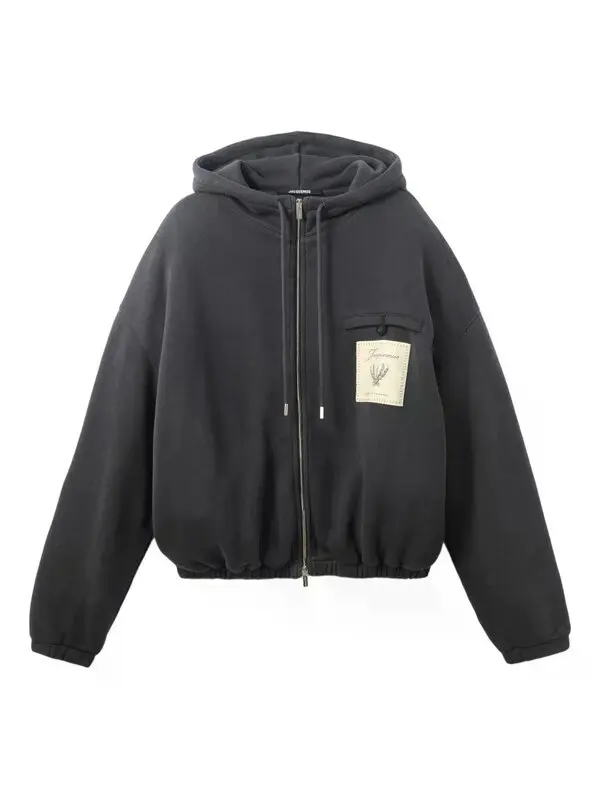 Jacquemus Le Torneo Zip-up Hoodie - Grey