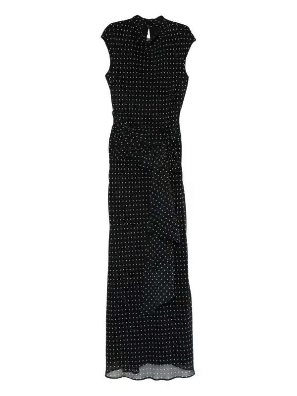 ROTATE BY BIRGER CHRISTENSEN Patterned Maxi Dress - Black