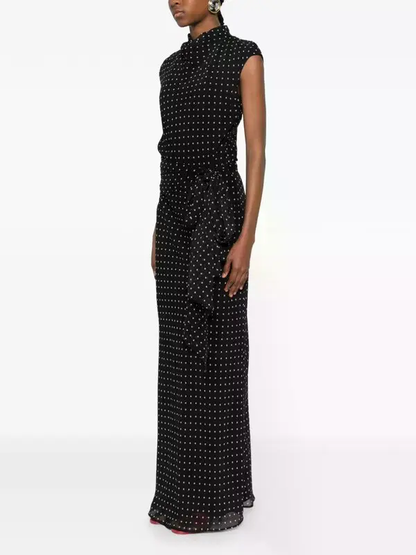 ROTATE BY BIRGER CHRISTENSEN Patterned Maxi Dress - Black