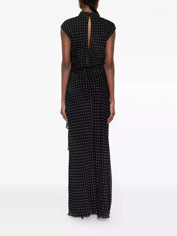 ROTATE BY BIRGER CHRISTENSEN Patterned Maxi Dress - Black